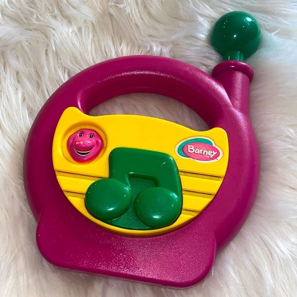 Hasbro | Toys | Vintage Barney Toy Radio | Poshmark